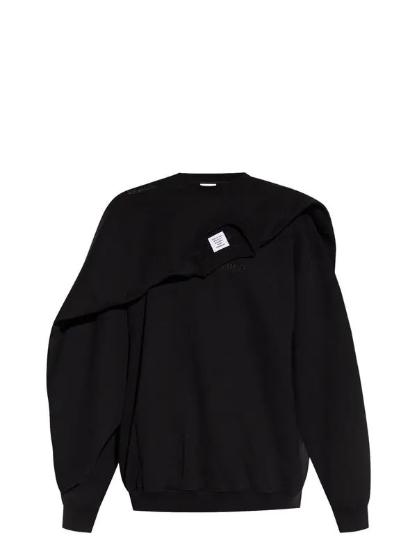 Vetements Sweatshirt With Layered Detail - Black