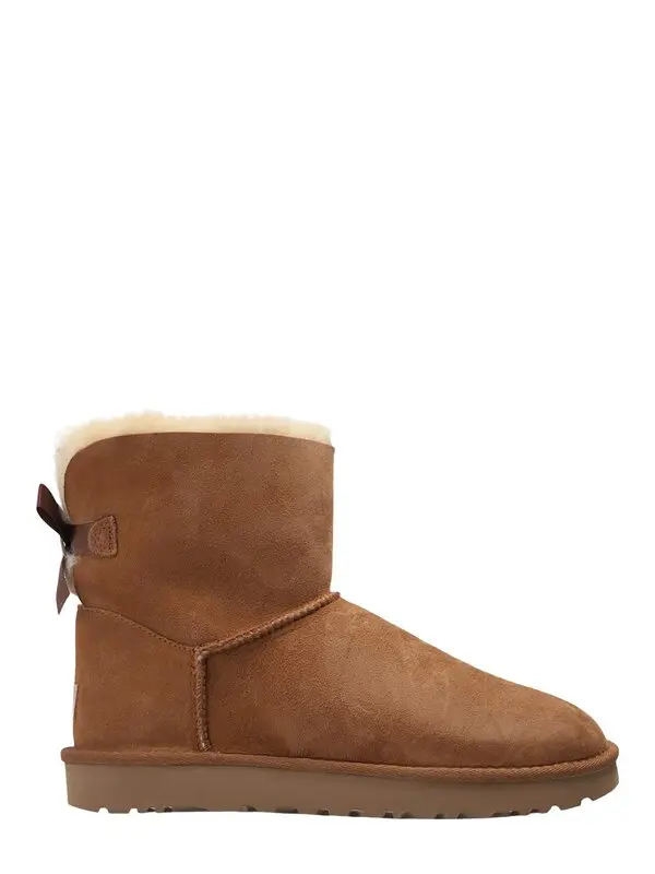 UGG W Mini Bailey Bow Ii Suede Boots - Brown