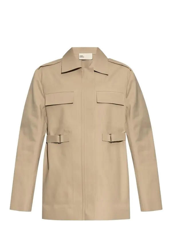 Tory Burch Belted Waist Jacket - Beige