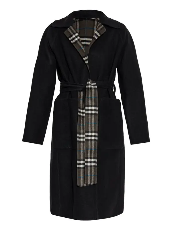 Burberry Reversible Wool Coat - Black