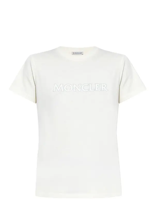 Moncler Logo T-shirt - Cream