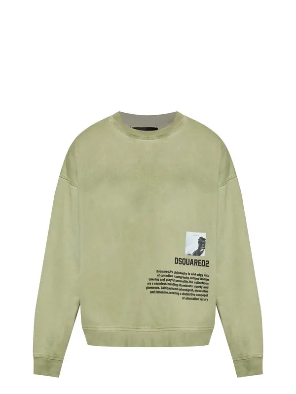 Dsquared2 Logo Cotton Sweatshirt - Green