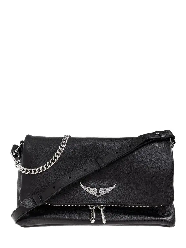 Zadig&Voltaire Shoulder Bag In Premium Natural Grain Leather - Black