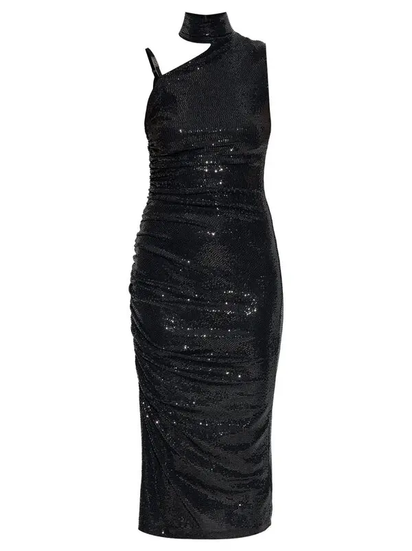 Versace Shimmering Midi Dress - Black