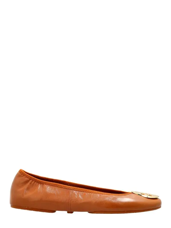 Tory Burch Leather Ballet Flats - Brown