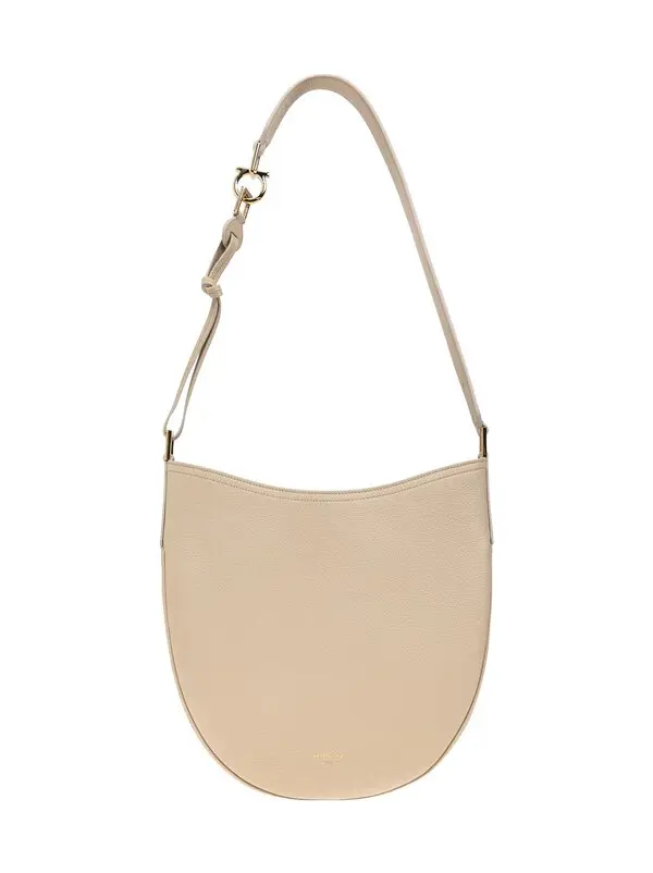 FERRAGAMO North-south Hobo Shoulder Bag - Beige