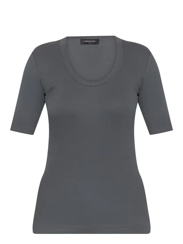 Fabiana Filippi Cotton T-shirt - Grey