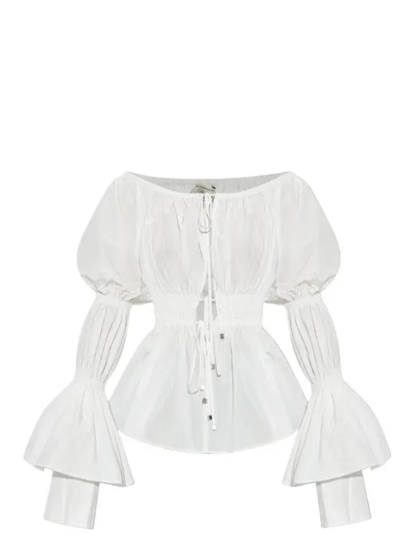 Blumarine Ruched Top - White
