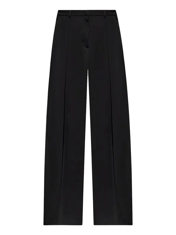 Balmain Straight Leg Trousers With Seam Detailing - Black