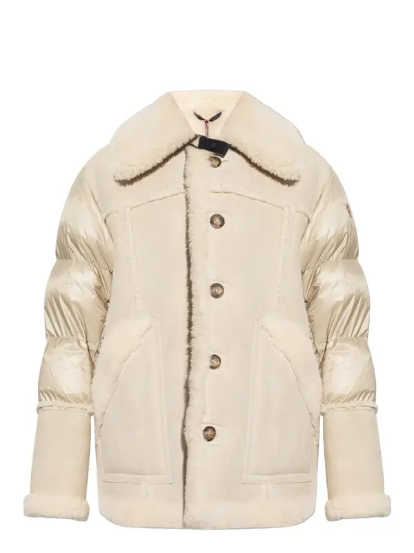Moncler Apres-ski Jacket With Fur Details - Beige