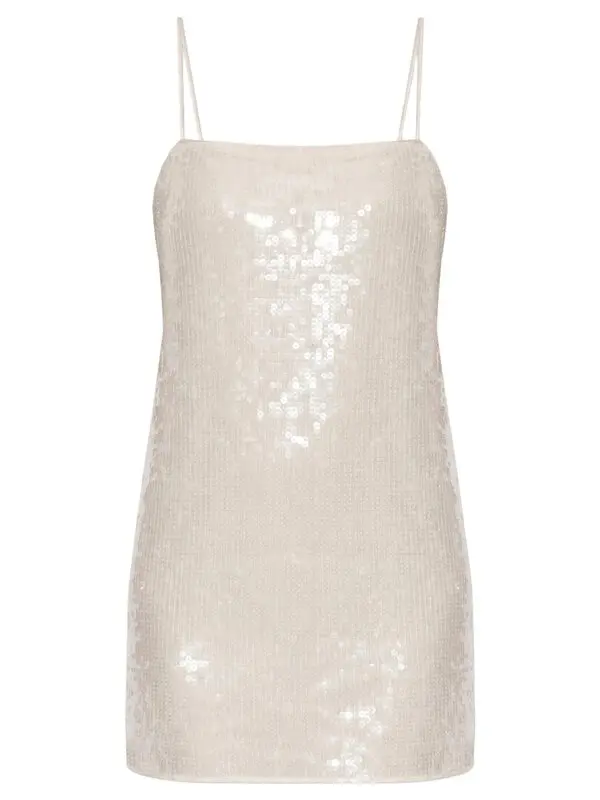 ROTATE BY BIRGER CHRISTENSEN Sequin Mini Dress - White