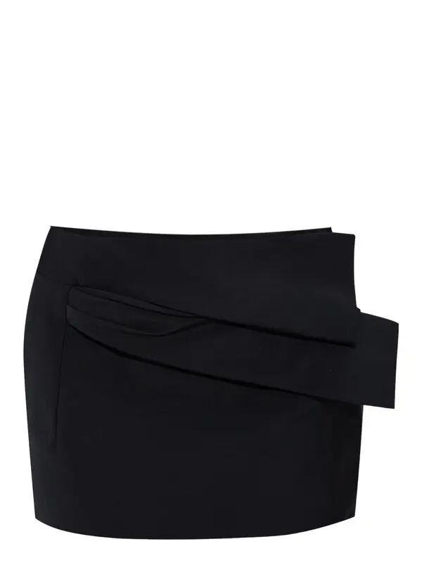 Givenchy Draped Mini Skirt - Black