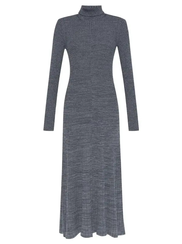 Moncler Wool Ribbed Dress - Grey