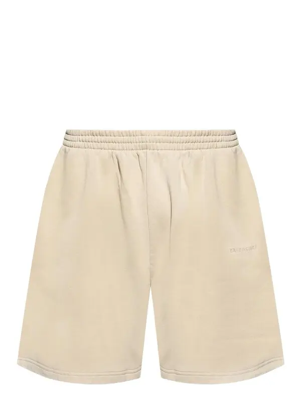 Balenciaga Logo Shorts - Beige
