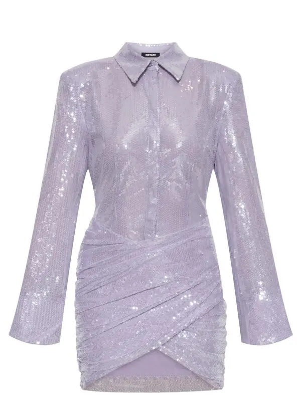 ROTATE BY BIRGER CHRISTENSEN Sequin Mini Dress - Purple