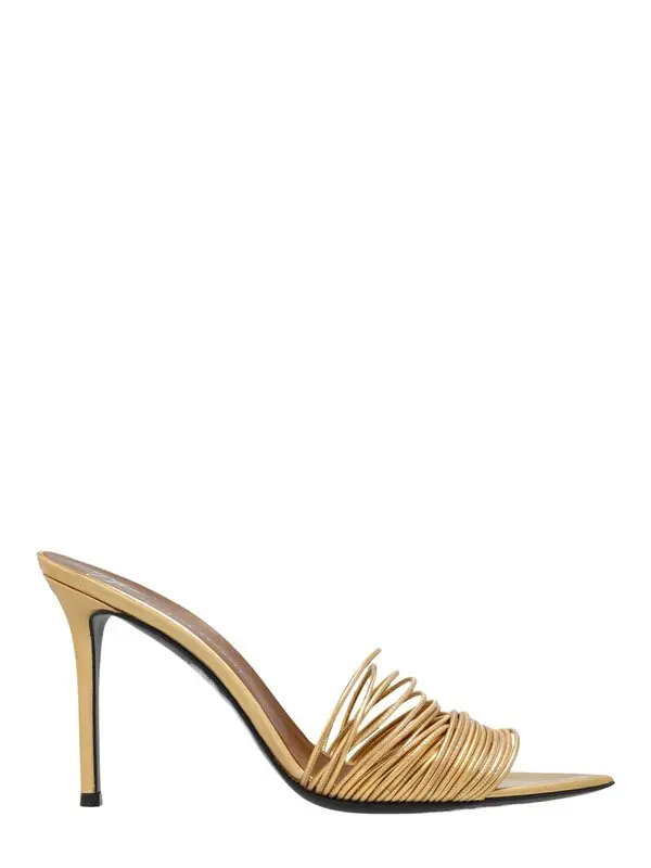GIUSEPPE ZANOTTI Intrigo Heeled Mules - Gold