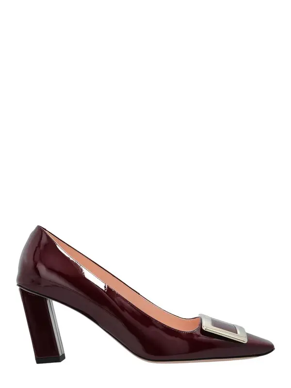 ROGER VIVIER Belle Vivier Patent Leather Heeled Shoes - Burgundy