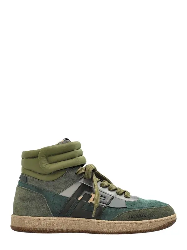 Balmain Swan High-top Sneakers - Green