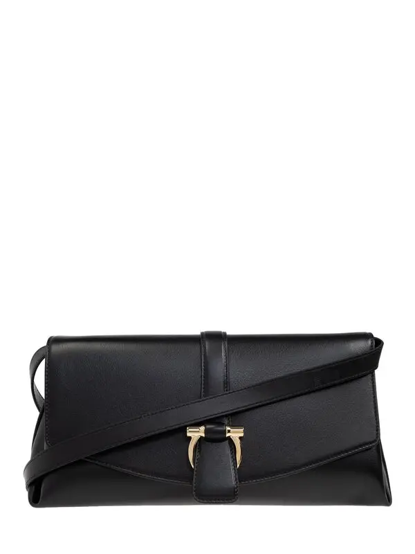 FERRAGAMO Leather Shoulder Bag - Black