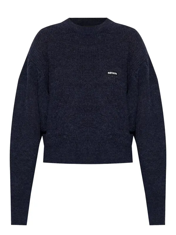 ROTATE BY BIRGER CHRISTENSEN Logo Sweater - Navy Blue