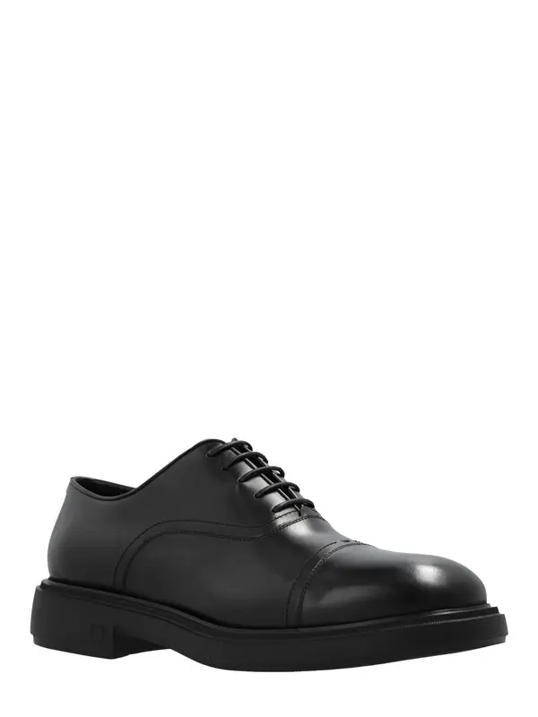 FERRAGAMO Camden Leather Oxford Shoes - Black