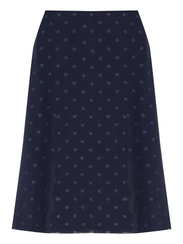 Acne Studios Polka Dot Patterned Midi Skirt - Navy Blue