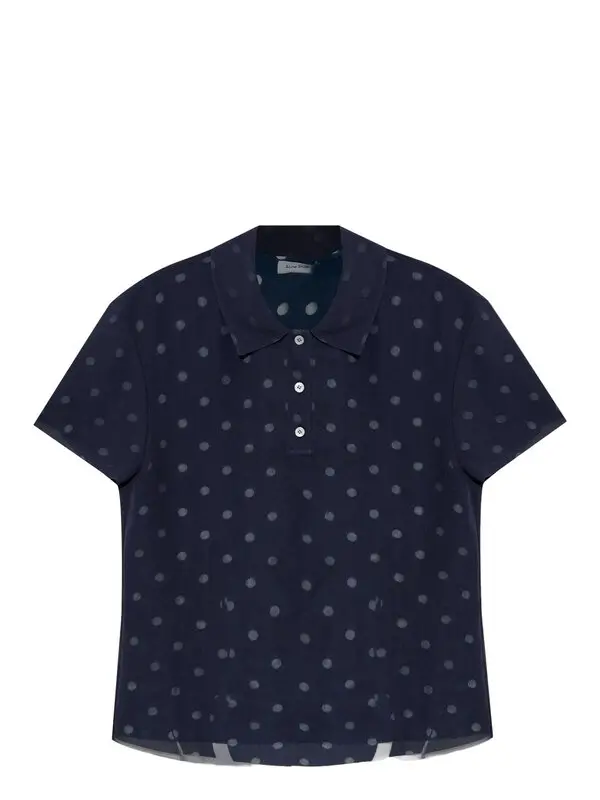 Acne Studios Polka Dot Patterned Shirt - Navy Blue