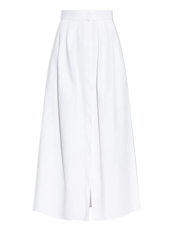 Max Mara Cotton Midi Skirt - White