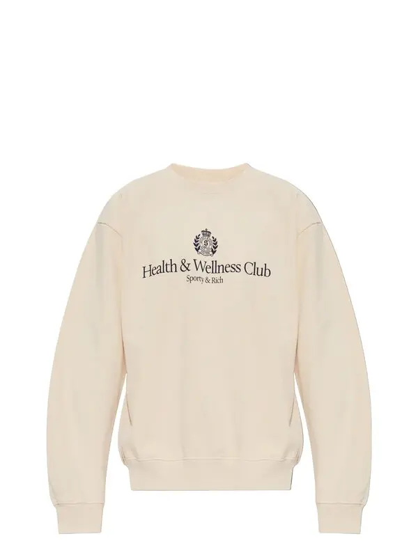 SPORTY & RICH Health & Wellness Club Sweatshirt - Cream