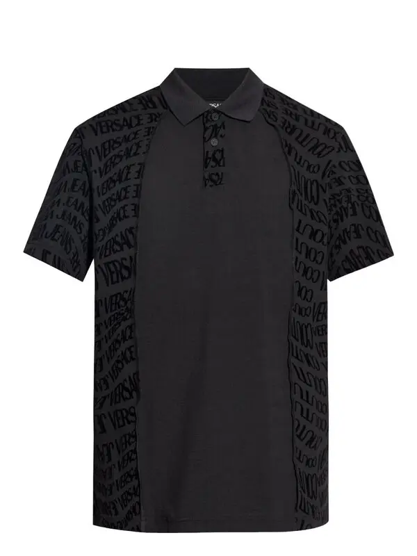 Versace Polo With Logo - Black