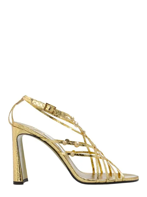 JIMMY CHOO Felice Heeled Sandals - Gold