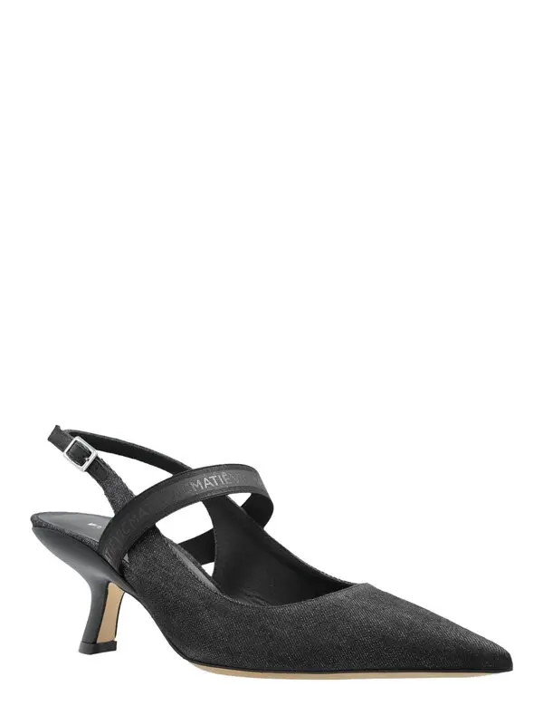 VIC MATIE Heeled Shoes With Pointed Toe And Ankle Strap - Black