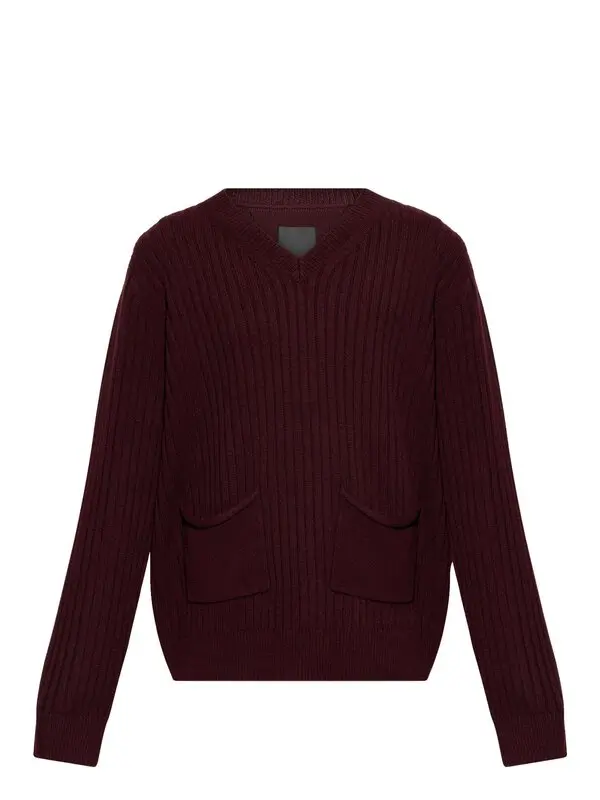 Givenchy Cashmere Sweater With Pockets - Burgundy