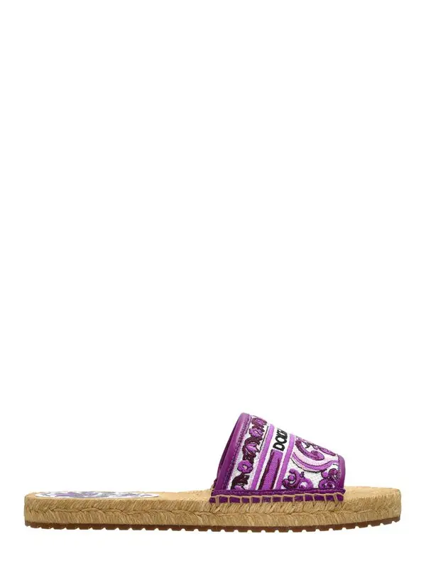 Dolce & Gabbana Majolica Slides - Purple