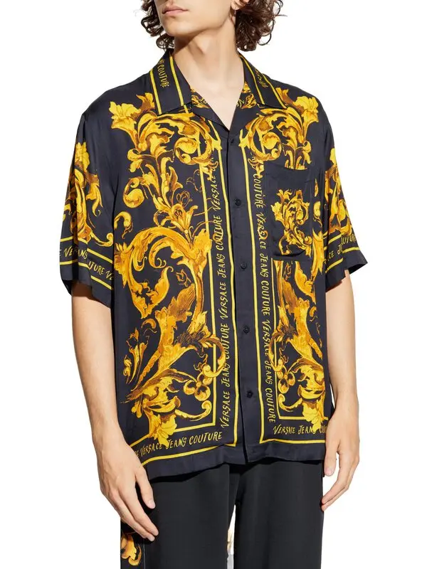 Versace Shirt With Logo - Yellow