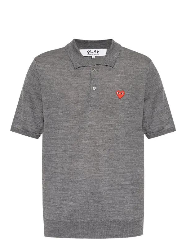 Play Comme Des Garcon Wool Polo - Grey