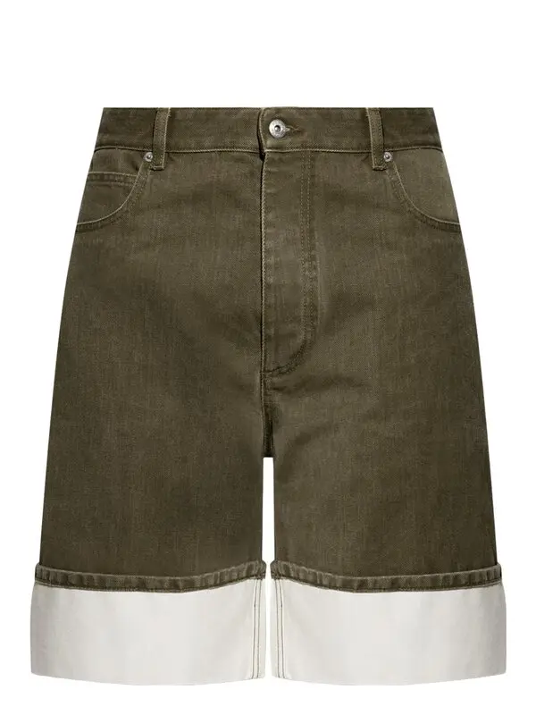 Bottega Veneta Turn-up Hem Shorts - Green
