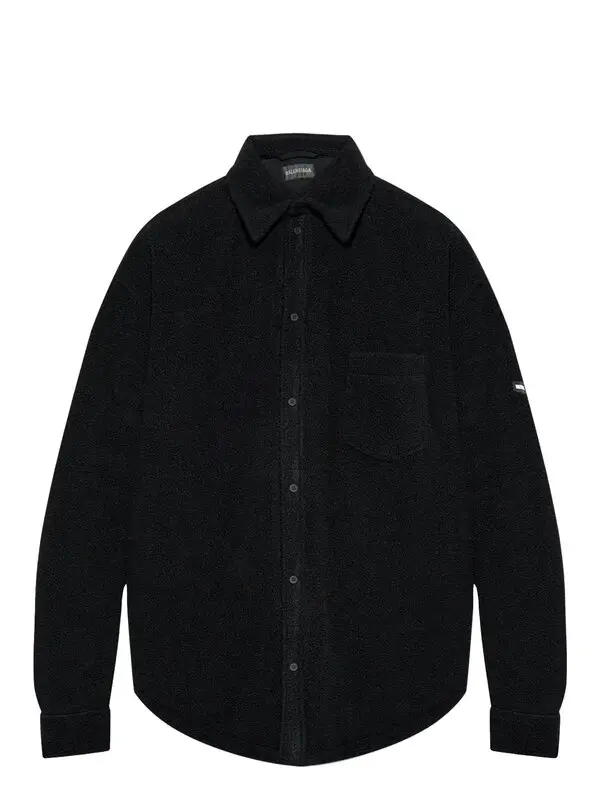 Balenciaga Padded Shirt In Oversize Style - Black