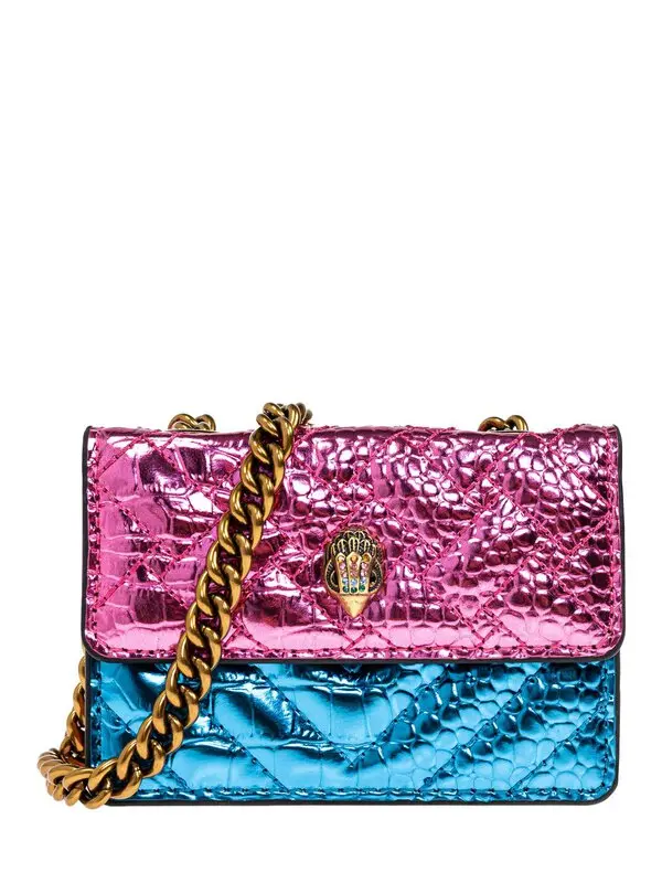 Kurt Geiger Mini Embossed Shoulder Bag With Bird Head Emblem - Multicolour