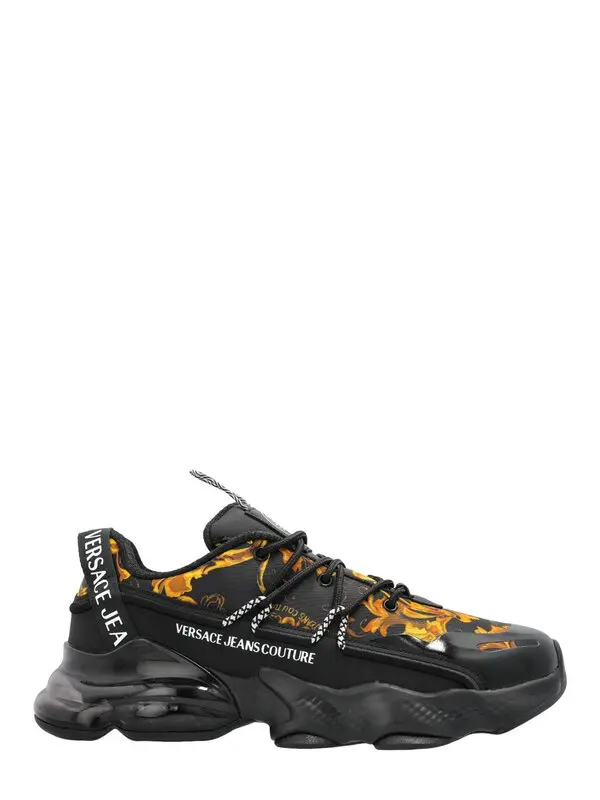 Versace Sculpted Sole Sneakers - Black
