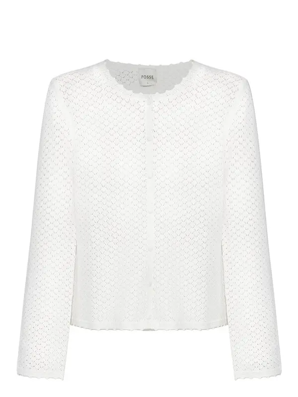 Posse Helena Cardigan - White