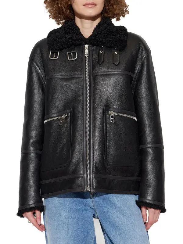 Dolce & Gabbana Leather Jacket - Black