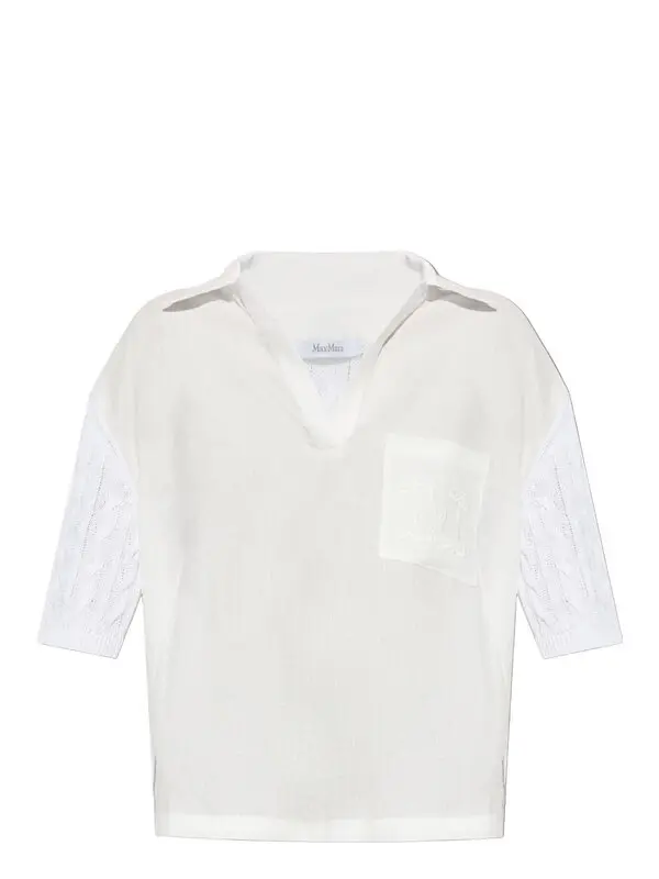 Max Mara Polo Pavidi Top - White