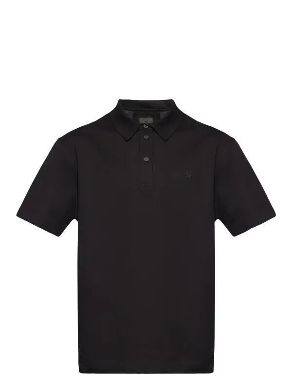 Givenchy Polo Shirt With Monogram - Black