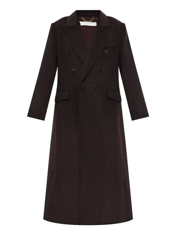 Victoria Beckham Wool And Cashmere-blend Coat - Brown