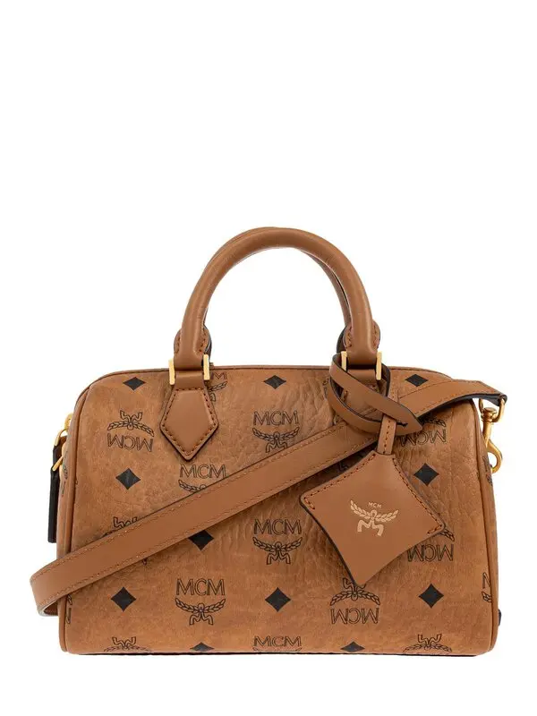 Mcm Ella Boston Handbag - Brown