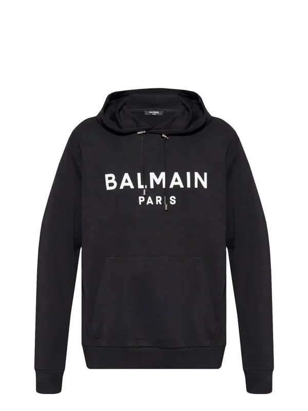 Balmain Hooded Logo Sweatshirt - Black