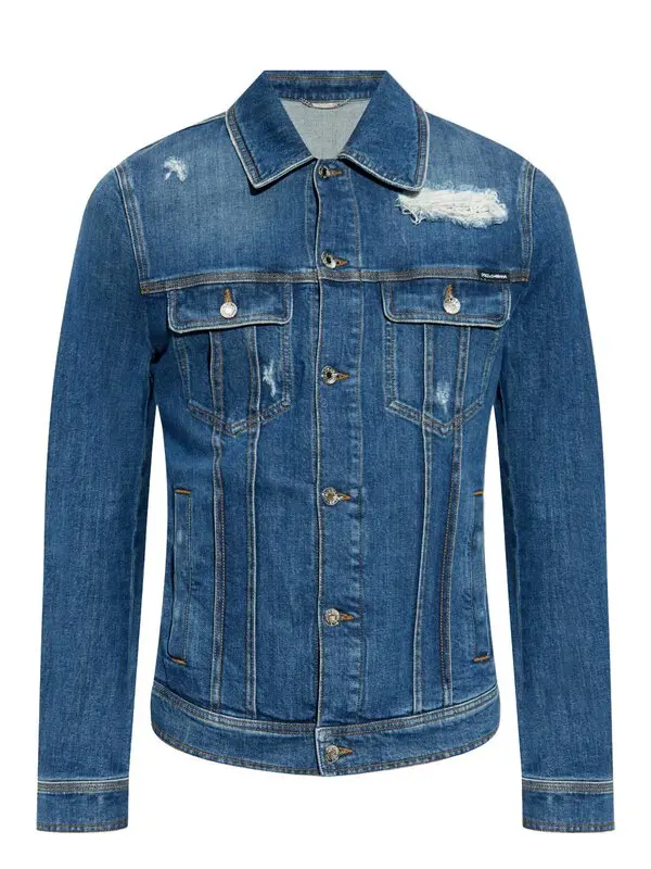 Dolce & Gabbana Vintage-effect Denim Jacket - Blue