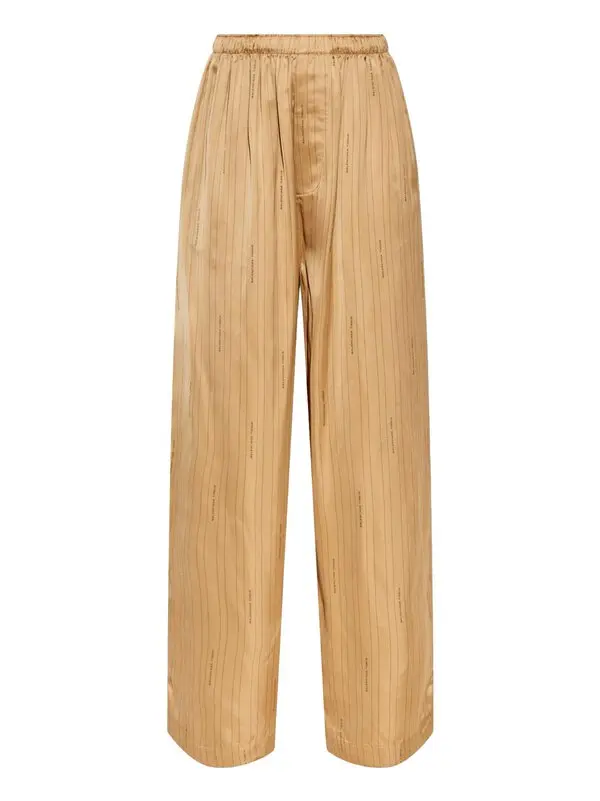 Balenciaga Satin Trousers - Beige