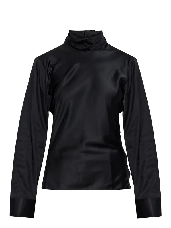 COURREGES Mock-neck Top - Black